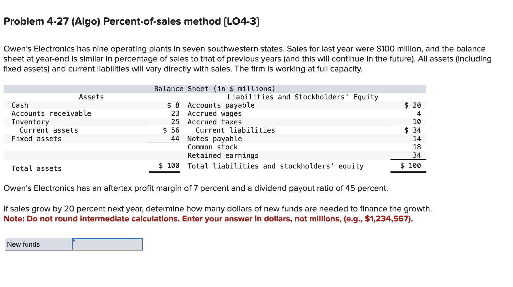 Solved Problem 4-27 (Algo) ﻿Percent-of-sales method [LO4-3] | Chegg.com