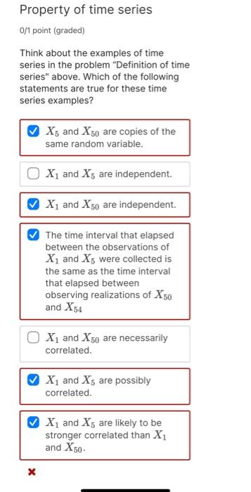 Solved Property of time series. Think about the examples of | Chegg.com