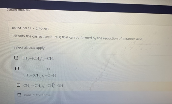 Solved Content attribution QUESTION 14 . 2 POINTS Identify | Chegg.com Solved Content attribution QUESTION 14 . 2 POINTS Identify | Chegg.com