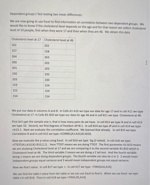 Solved Dependent groups t Test testing two mean differences | Chegg.com