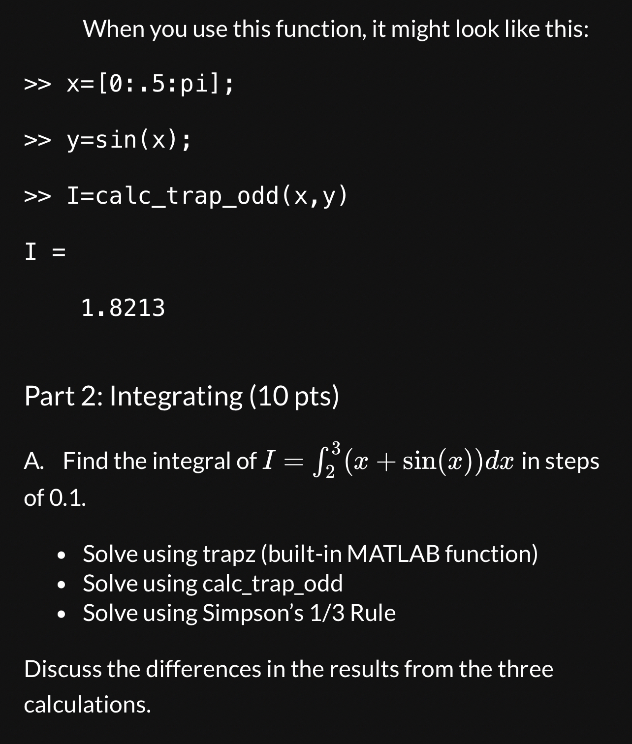 Solved How to solve Part 1: A Function(10 ﻿pts)Write a | Chegg.com