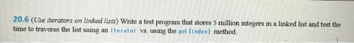 Solved 206 Use Iterators On Linked Lists Write A Test