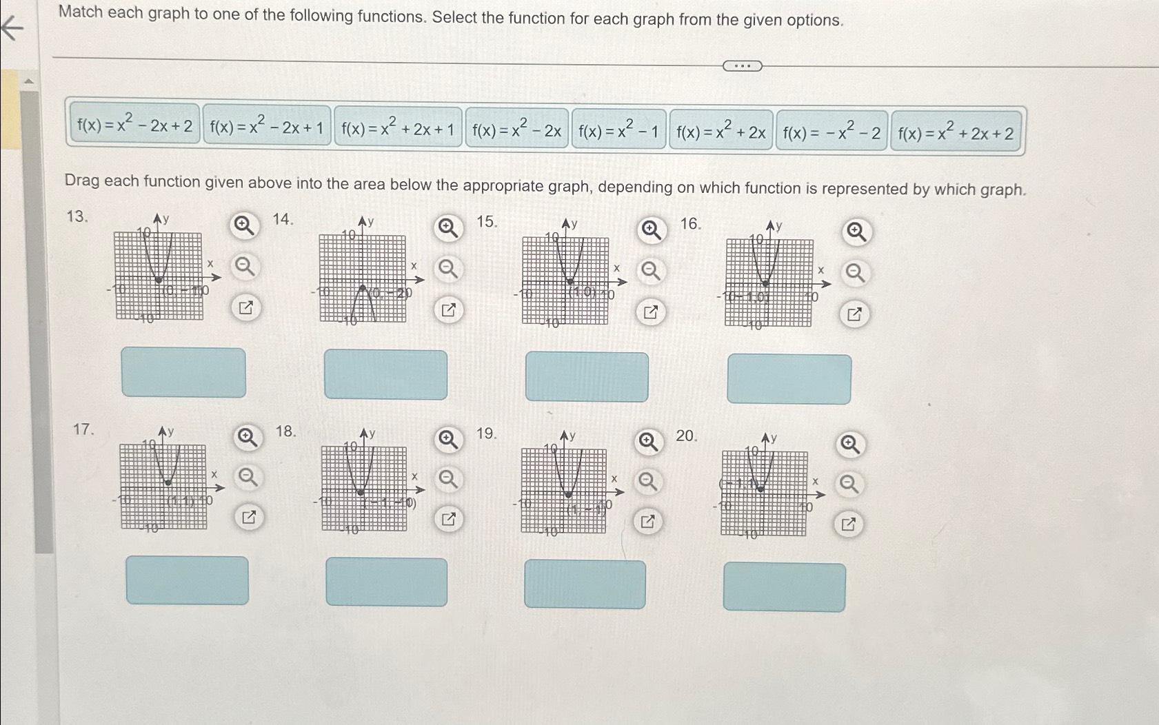 Solved Match each graph to one of the following functions. | Chegg.com