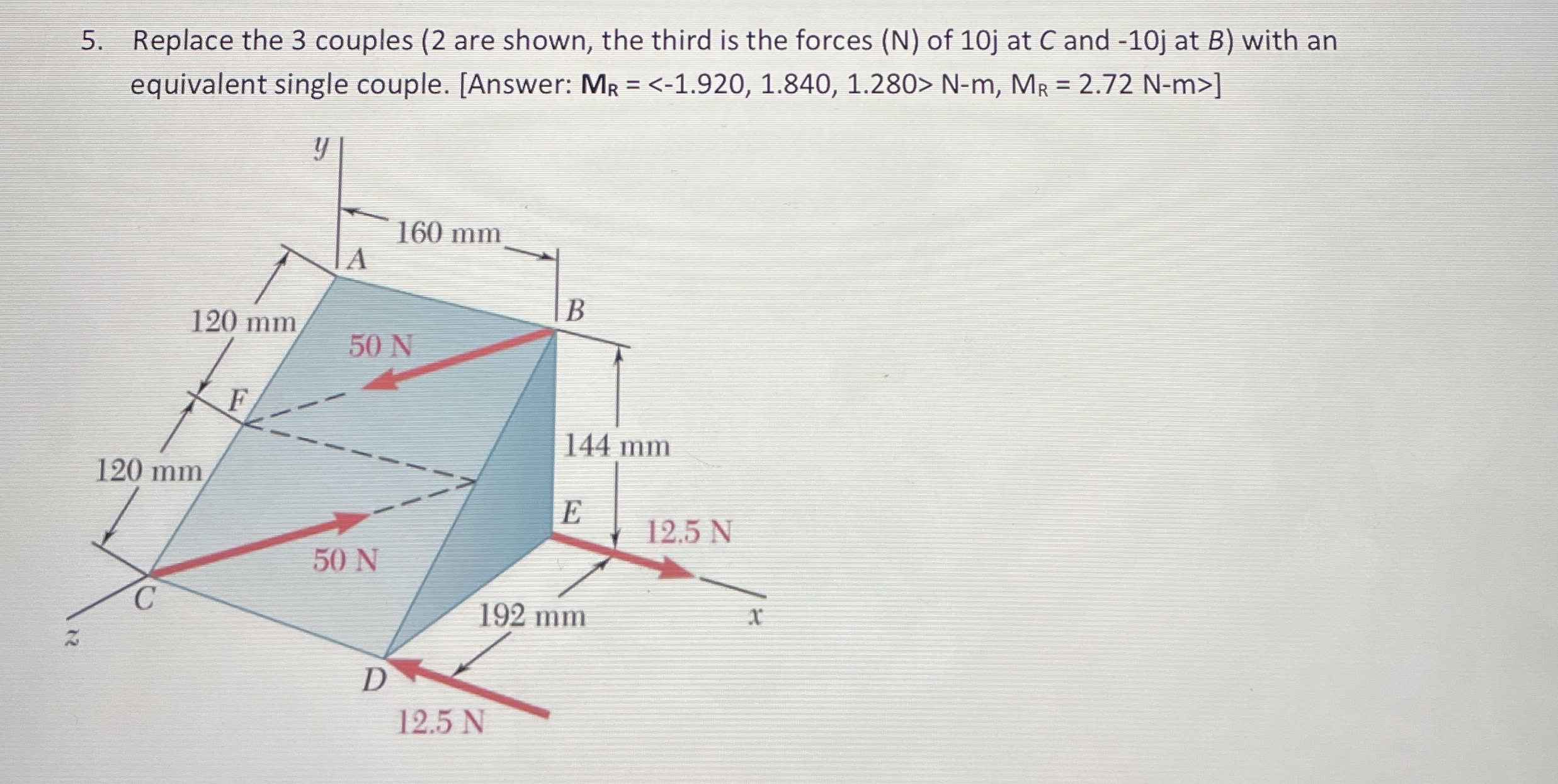 Solved Replace the 3 ﻿couples ( 2 ﻿are shown, the third is | Chegg.com