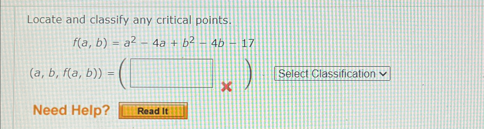 Solved Locate and classify any critical | Chegg.com