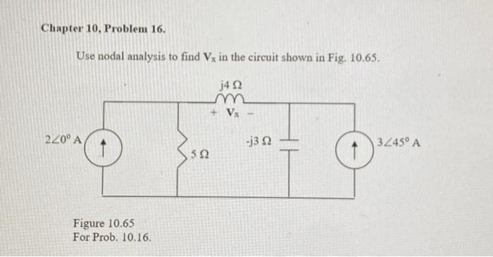 Solved Use nodal analysis to find Vx in the circuit shown in | Chegg.com