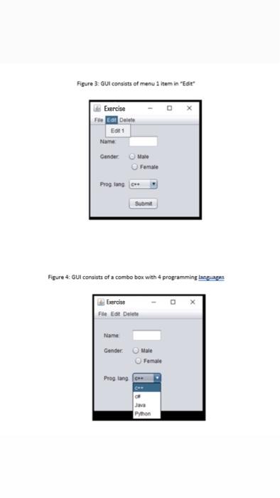 Solved Figure 1: Main User Interface Figure 2: GUi consists | Chegg.com