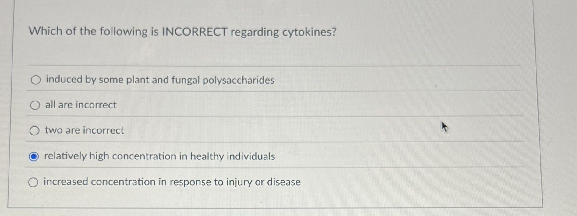 Solved Which of the following is INCORRECT regarding | Chegg.com