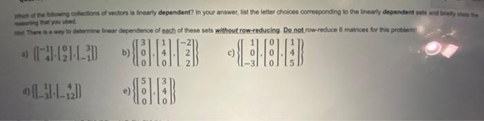 Solved a) \\( \\left\\{\\left[\\begin{array}{r}-1 \\\\ | Chegg.com
