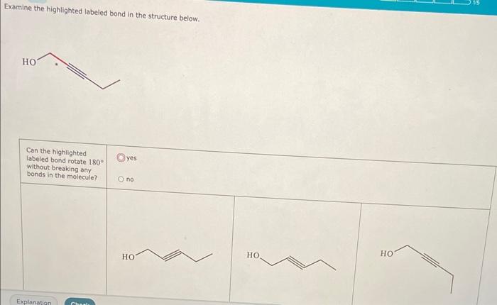 Solved Examine the highlighted labeled bond in the structure | Chegg.com