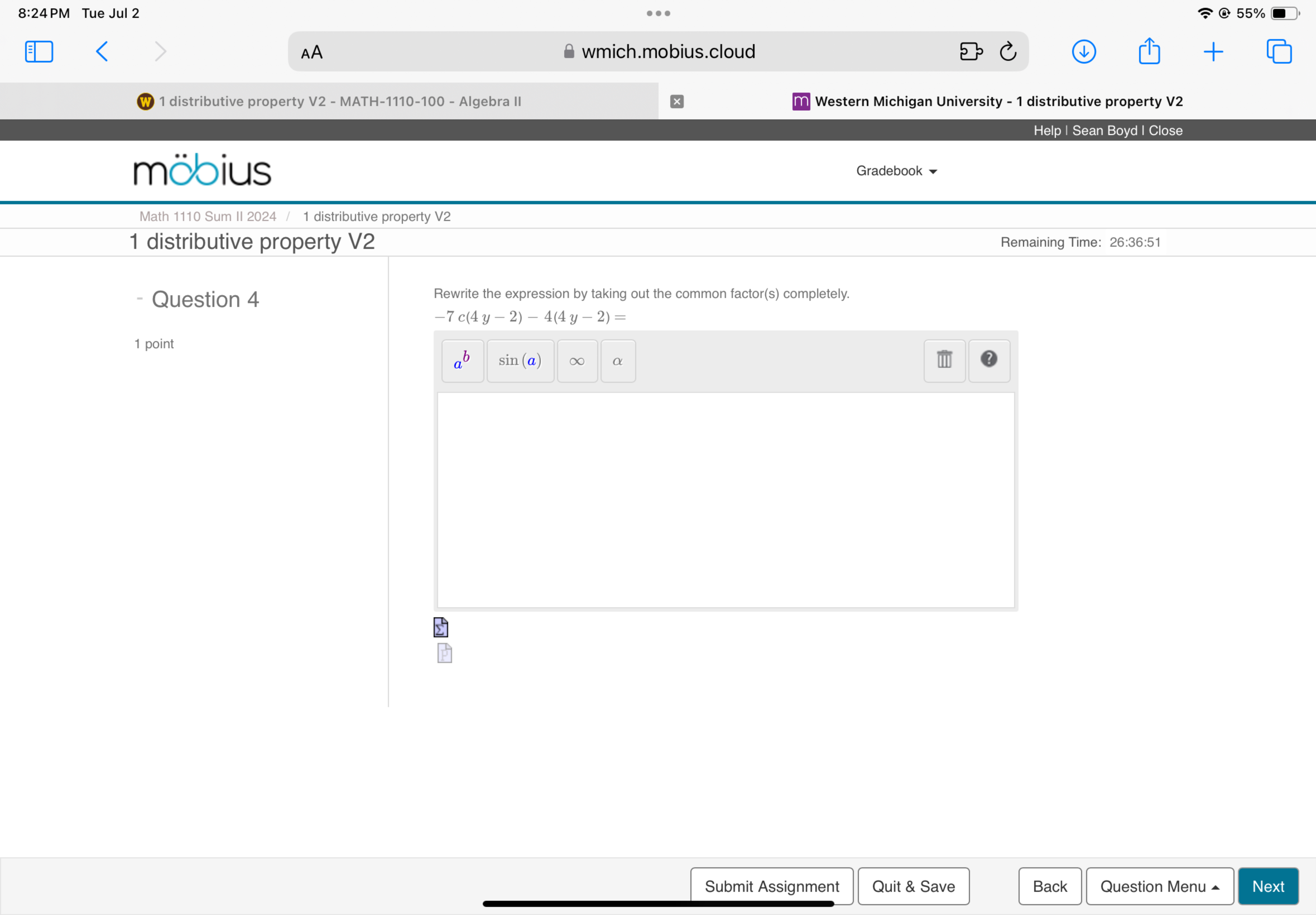Solved Question 41 ﻿pointRewrite the expression by taking | Chegg.com