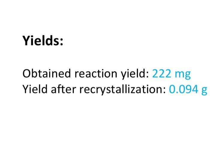 Solved Reaction yields: Theoretical yield: (mass) Obtained | Chegg.com