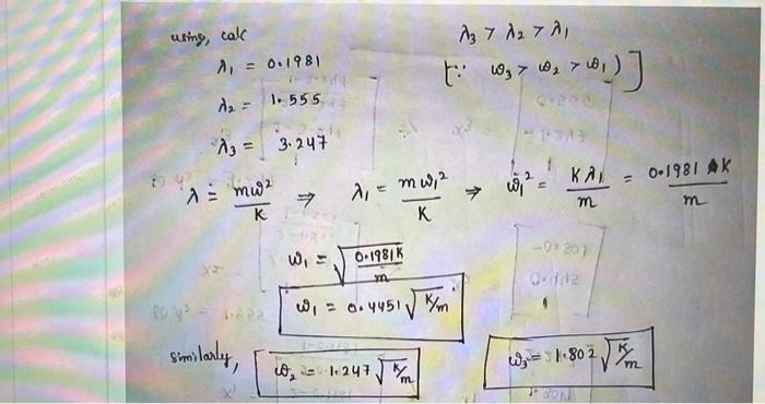 Solved below is a solution for a mechanical vibrations | Chegg.com