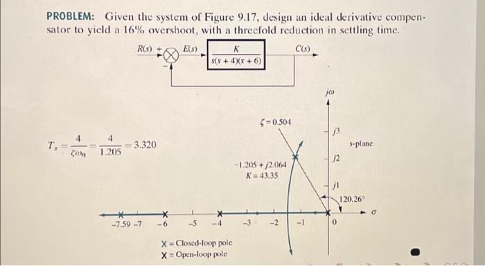 Solved PROBLEM: Given the system of Figure 9.17, design an | Chegg.com