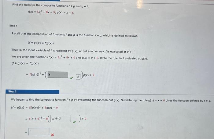 Solved Let f(x)=x3+6 and g(x)=x2−3. Find the rule for the | Chegg.com