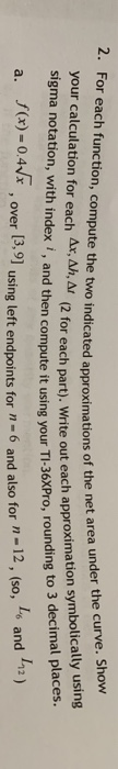 Solved 2. For each function, compute the two indicated | Chegg.com