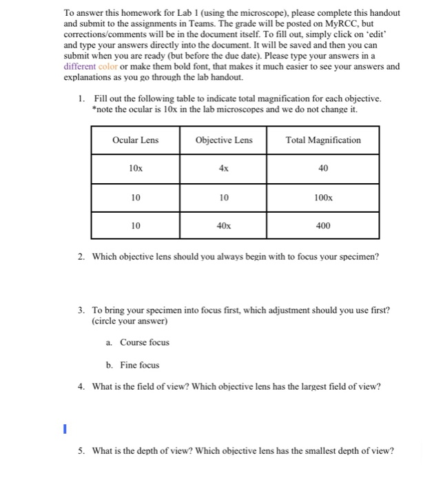 Solved To answer this homework for Lab 1 (using the | Chegg.com