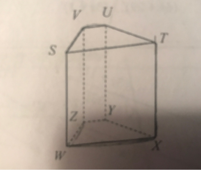 Solved Name a plane parallel to plane WXT. Name two segments | Chegg.com
