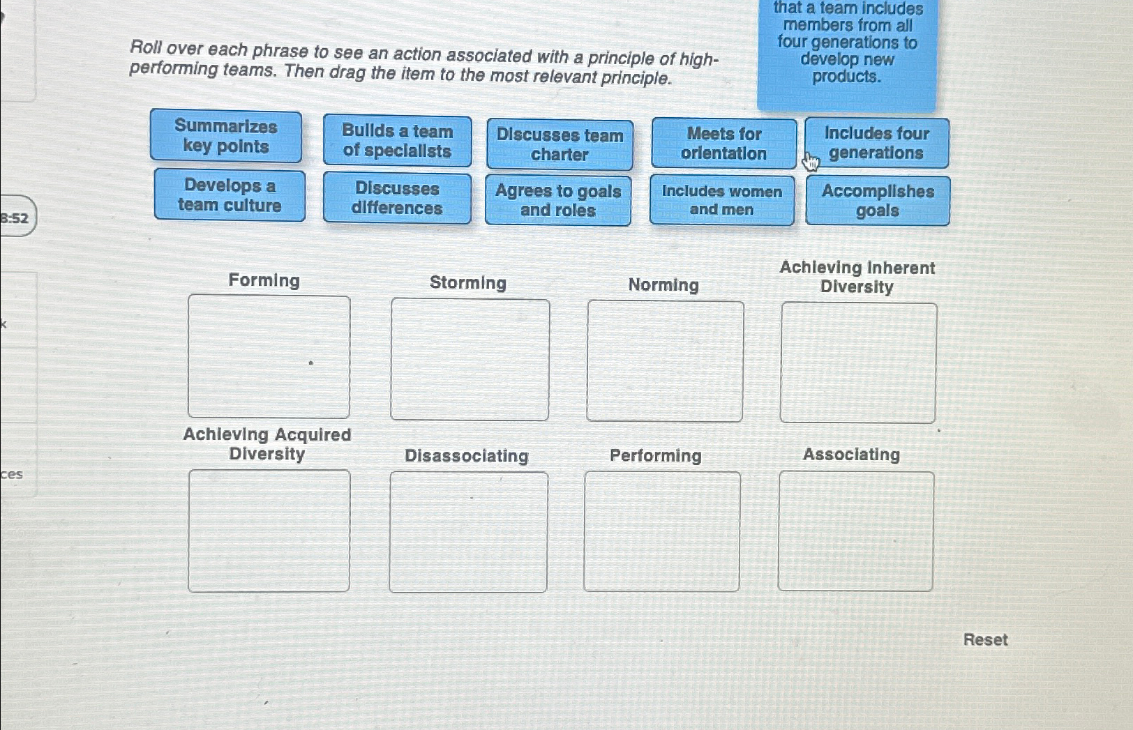 Solved Roll over each phrase to see an action associated | Chegg.com