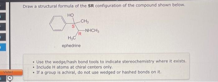 Solved Draw a structural formula of the R configuration of | Chegg.com