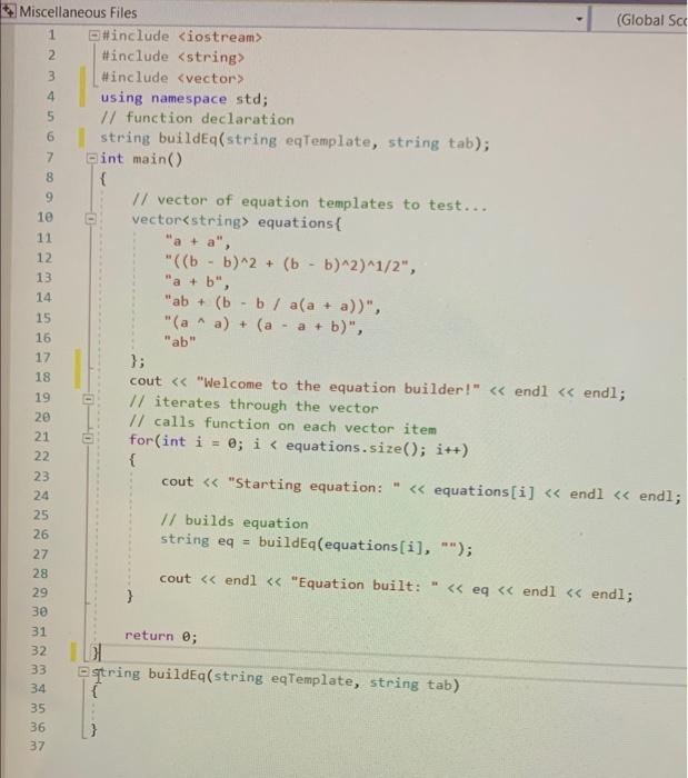 Solved Create a program that will recursively build an | Chegg.com