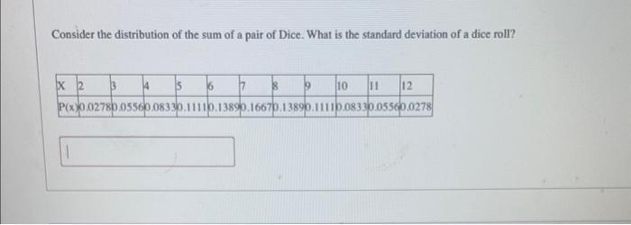 Solved Consider the distribution of the sum of a pair of | Chegg.com