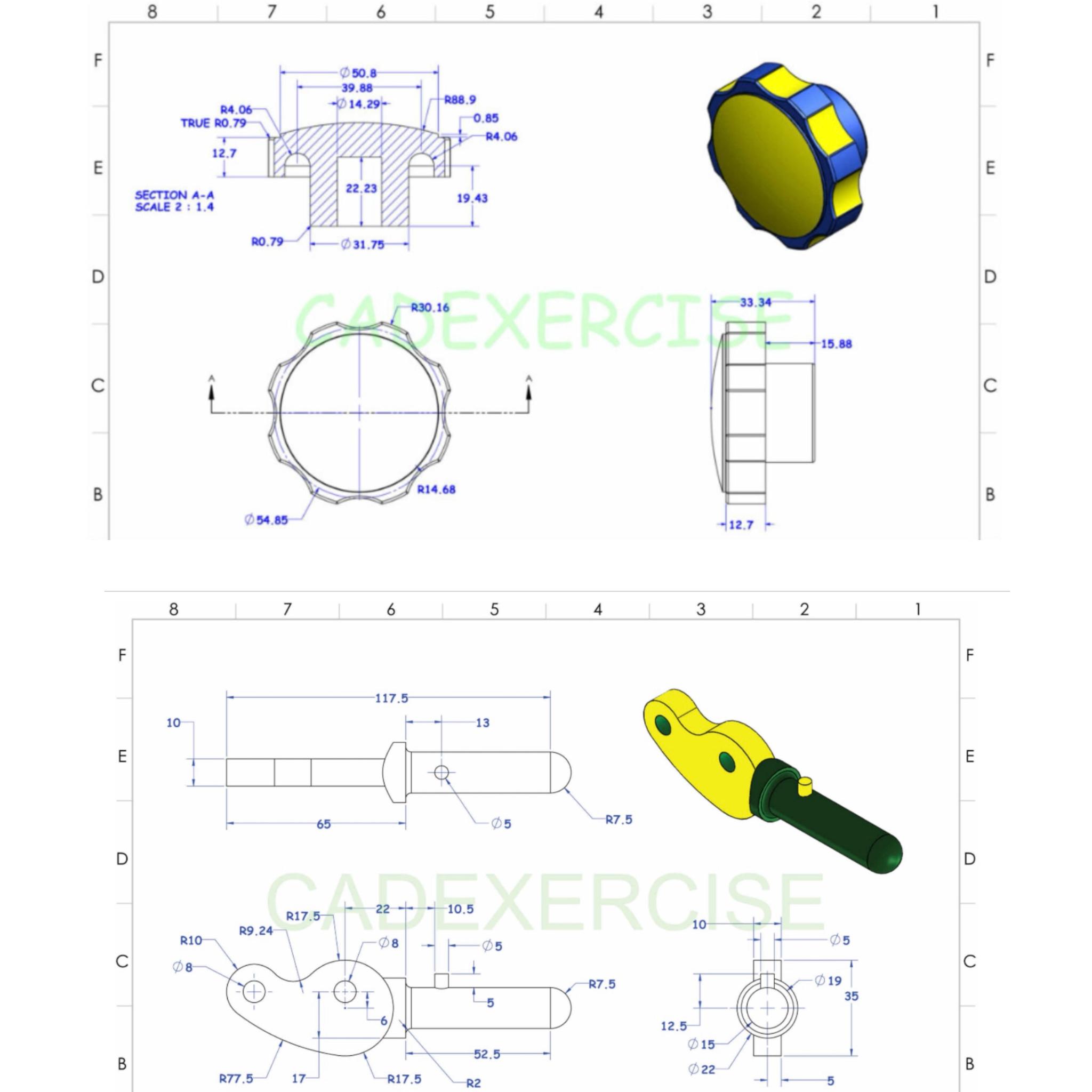 DRAW A MULTIVIEW DRAWING AND ISOMETRIC DRAWING OF | Chegg.com