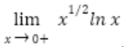 Solved limx→0+x1/2lnx | Chegg.com