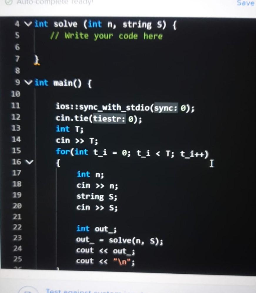 Solved 1≤n≤105 S consists of 0 's and 1's only Code snippets | Chegg.com