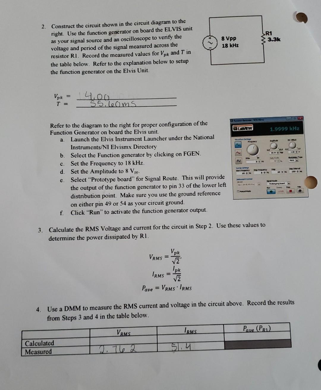 Solved 2. Construct the circuit shown in the circuit diagram | Chegg.com