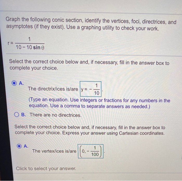 Solved Graph the following conic section, identify the | Chegg.com