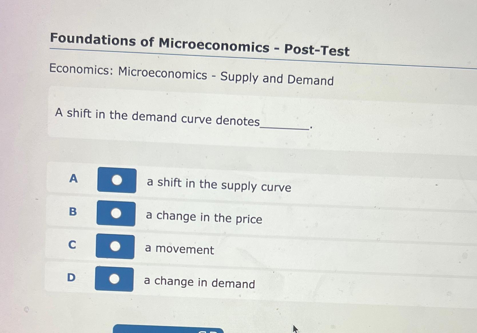 Solved Foundations of Microeconomics - ﻿Post-TestEconomics: | Chegg.com