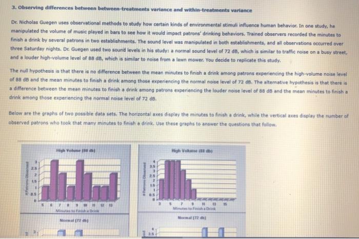 Solved 3. Observing differences between between treatments | Chegg.com