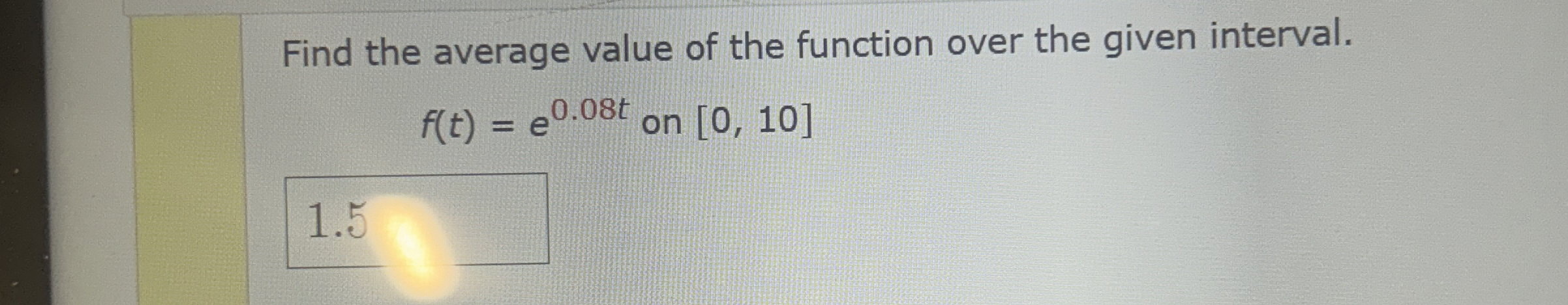 Solved Find the average value of the function over the given | Chegg.com