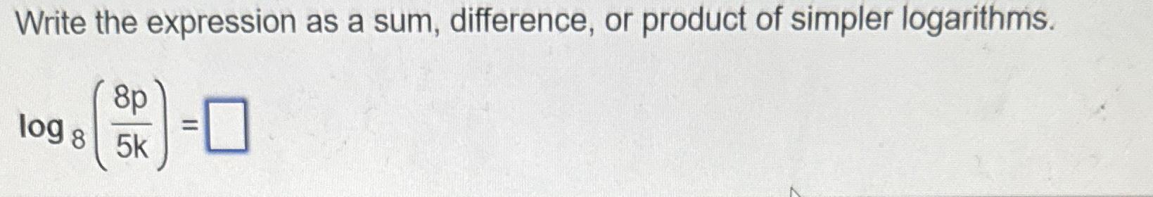 Solved Write the expression as a sum, difference, or product | Chegg.com