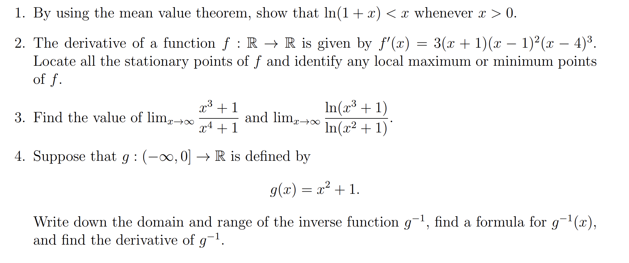 Solved By using the mean value theorem, show that | Chegg.com