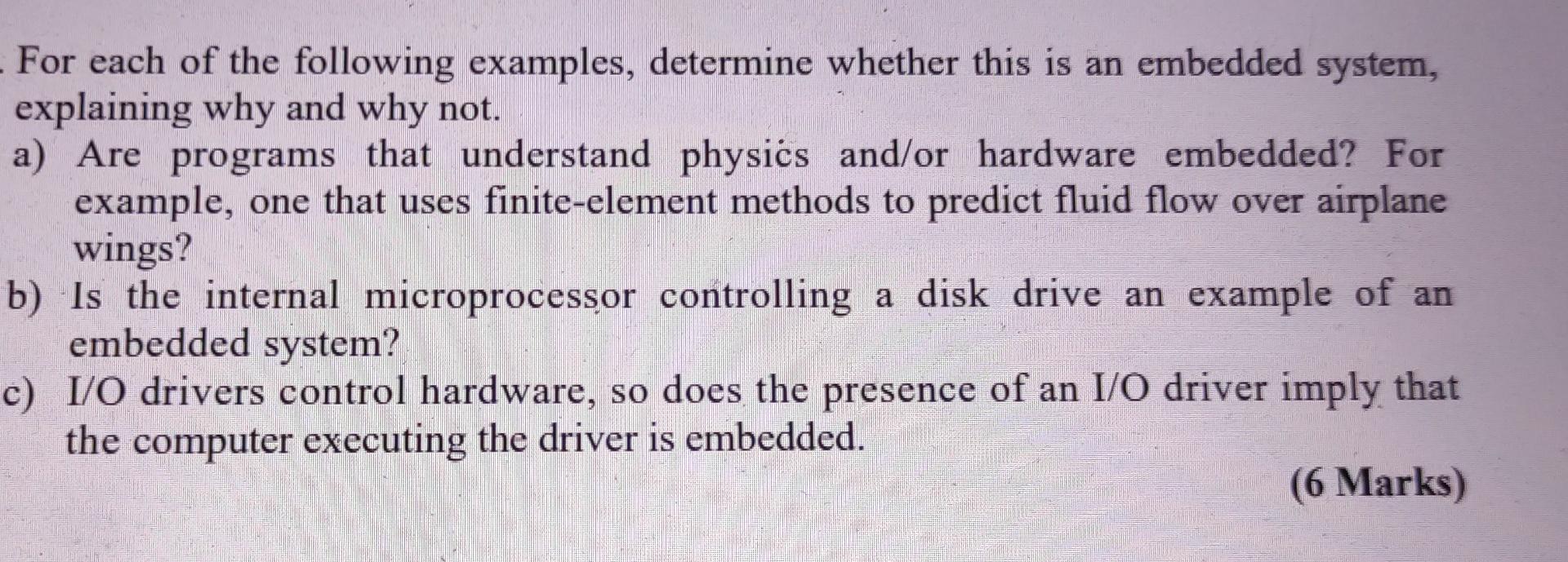 Solved For each of the following examples, determine whether | Chegg.com