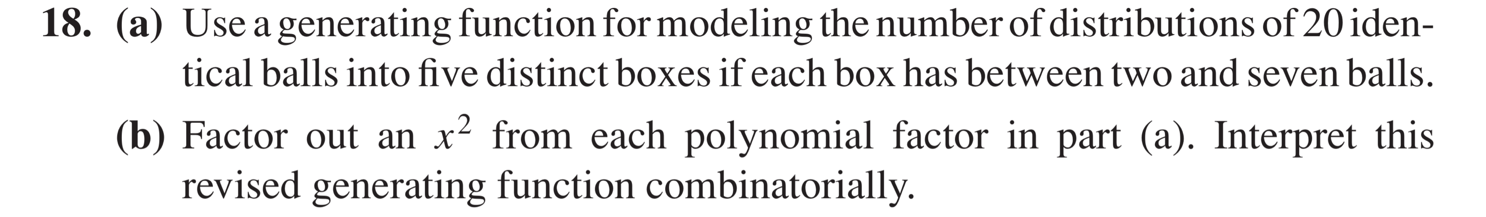 Solved (a) ﻿Use a generating function for modeling the | Chegg.com