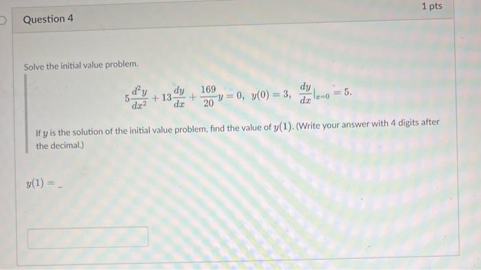Solved Solve the initial value problem. | Chegg.com