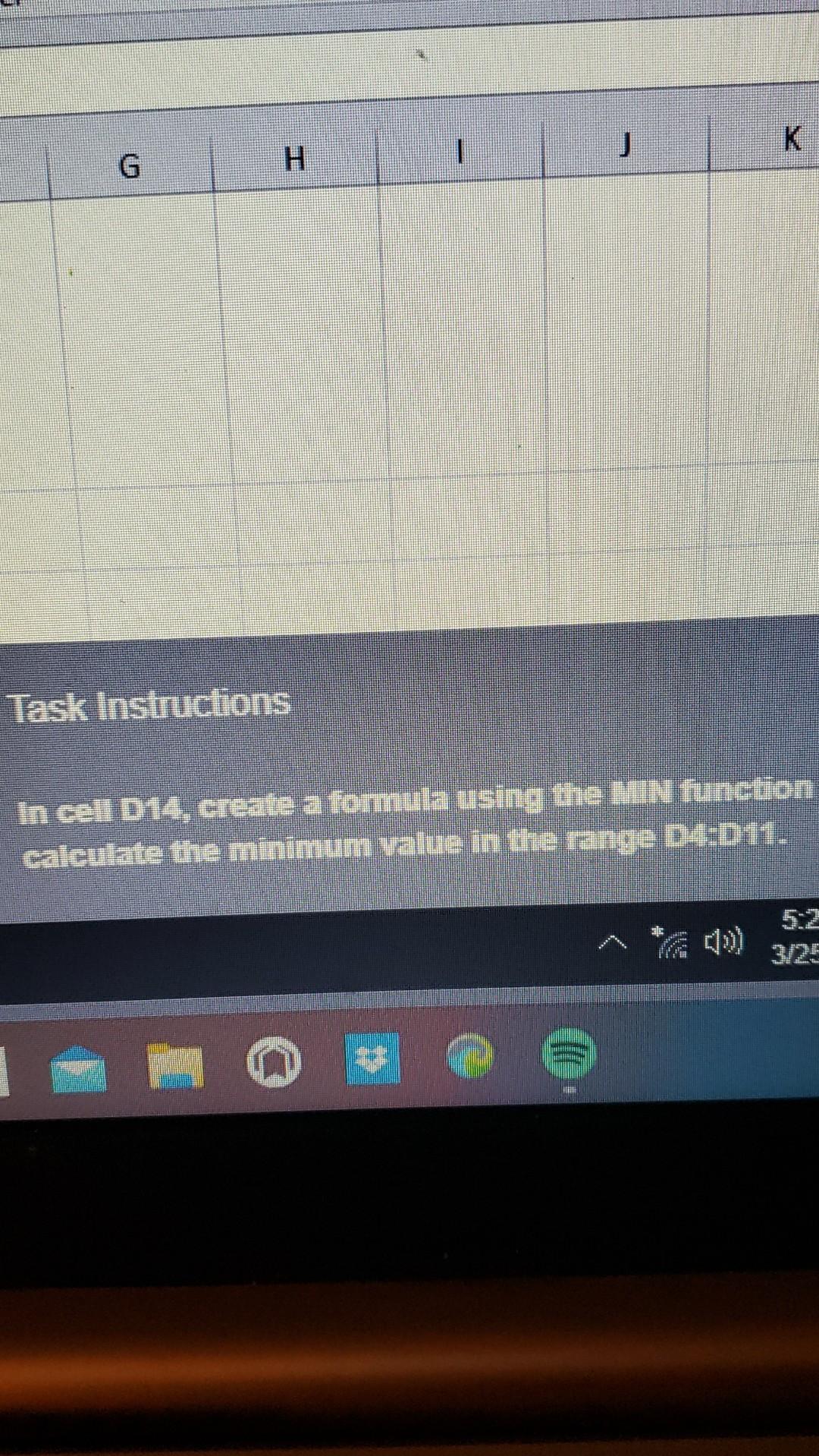 Task Instructions In cell D14, create a formula using | Chegg.com