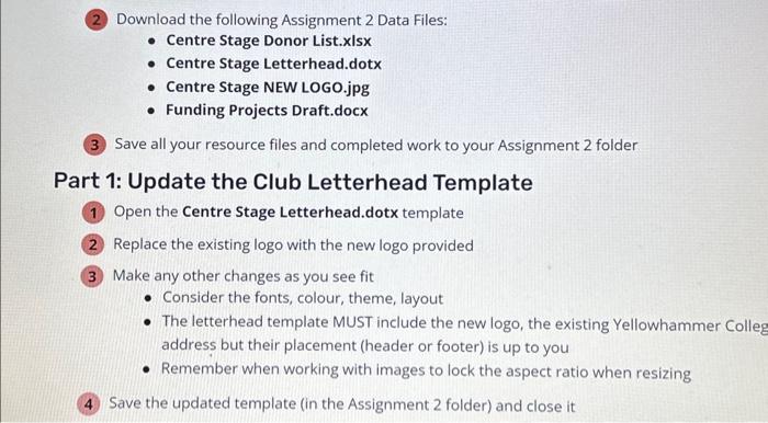 (2) Download the following Assignment 2 Data Files: - | Chegg.com