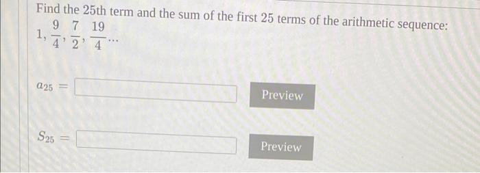 Solved Determine if the following sequence is an arithmetic | Chegg.com