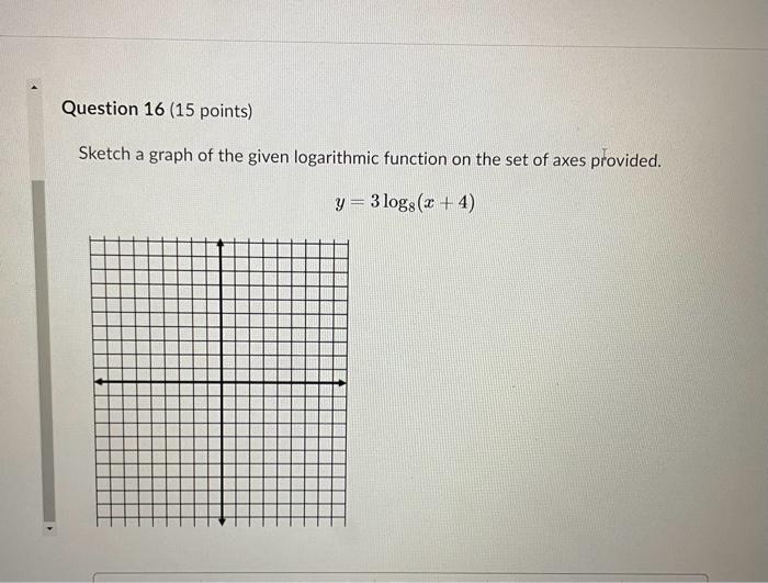 Solved Sketch a graph of the given logarithmic function on | Chegg.com