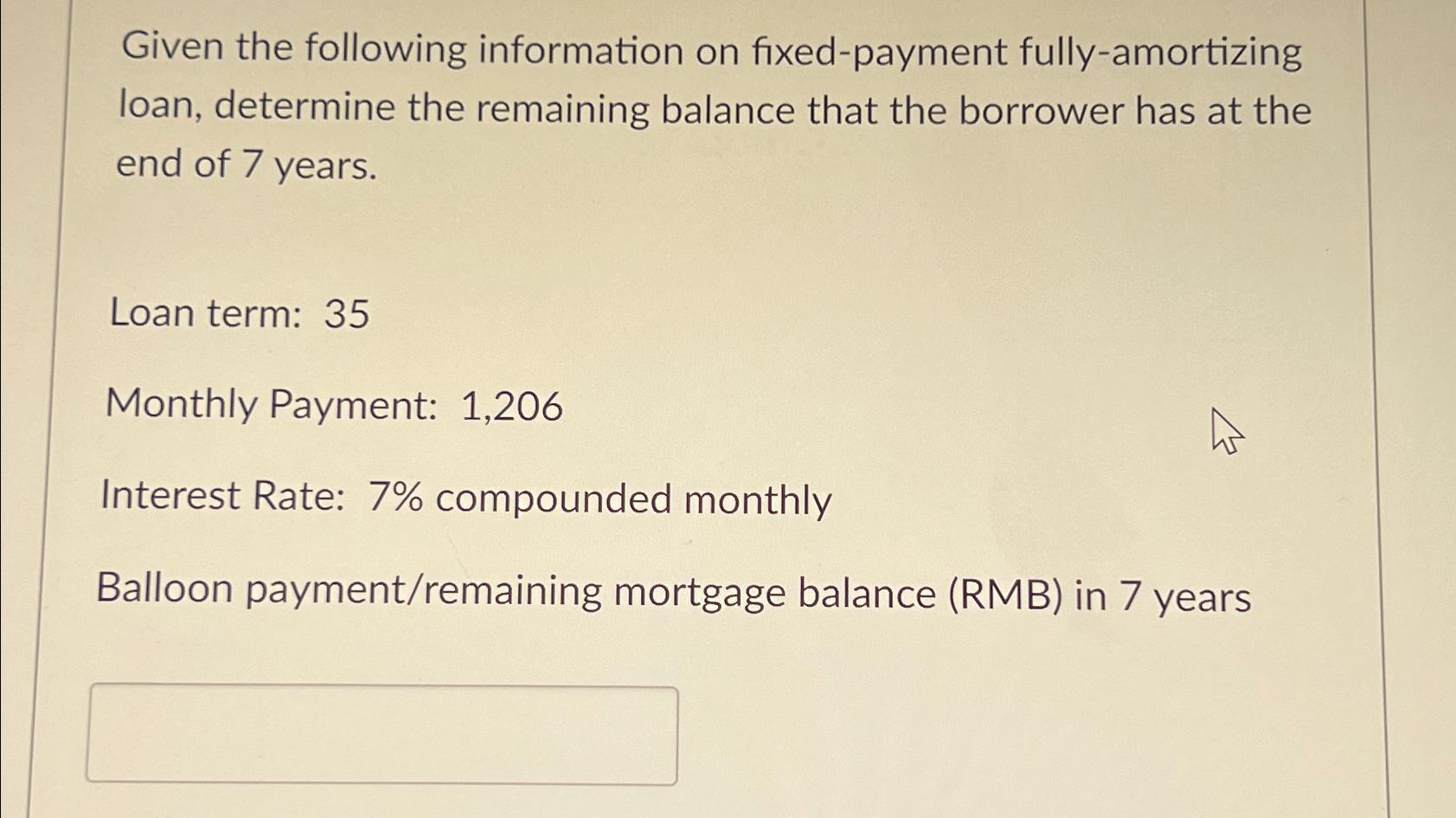 Solved Given the following information on fixed-payment | Chegg.com