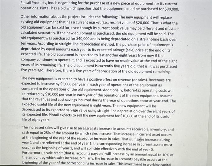 Solved operations. Pintail has a bid which specifies that | Chegg.com