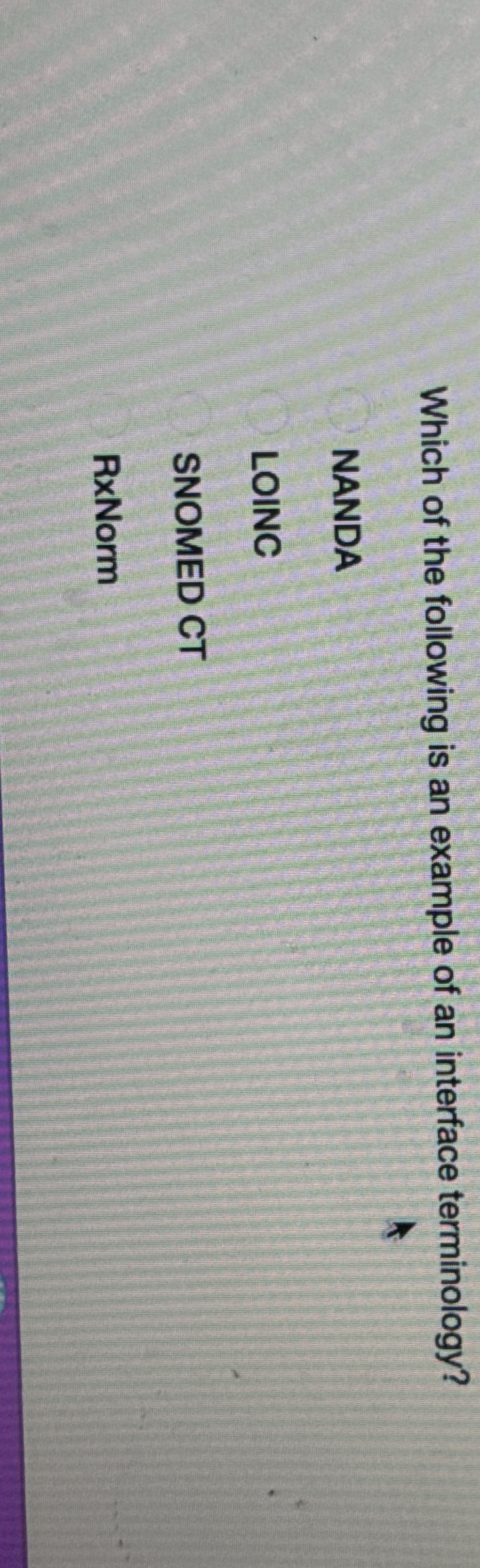 Solved Which of the following is an example of an interface | Chegg.com