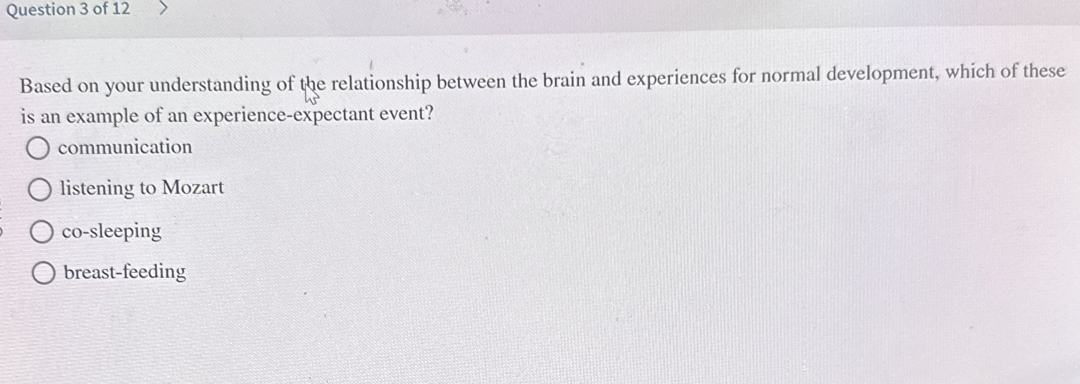 Solved Question 3 ﻿of 12Based on your understanding of the | Chegg.com