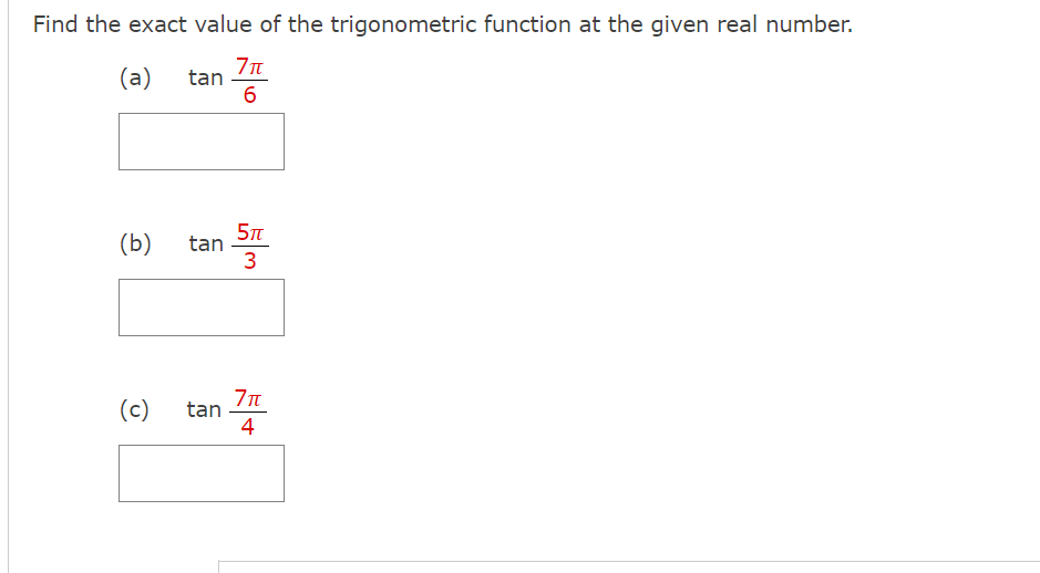 Solved Find the exact value of the trigonometric function at | Chegg.com