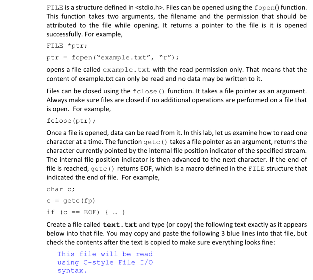 Solved FILE is a structure defined in c=getc(fp)c== | Chegg.com