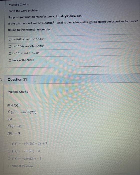 Solved Multiple Choice Solve the word problem Suppose you | Chegg.com